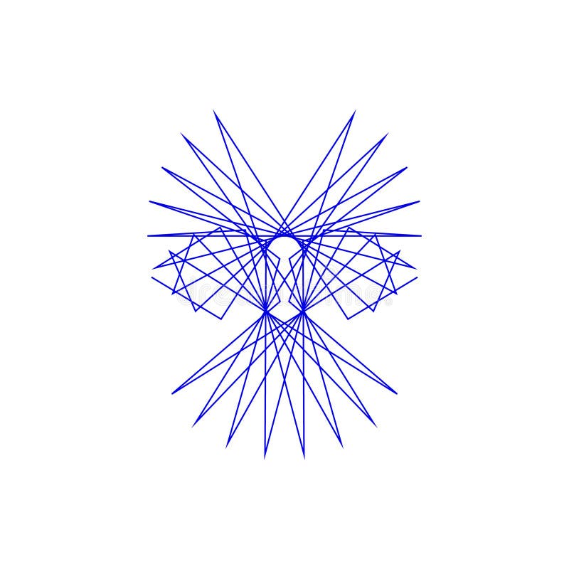 Abstract Geometric Shape of Lines. Vector Outline Illustration. Stock ...