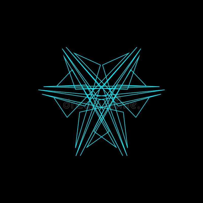 Abstract Geometric Shape of Lines. Vector Outline Illustration Stock ...