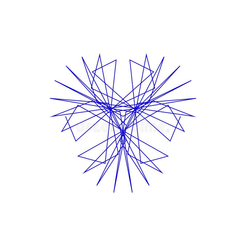 Abstract Geometric Shape of Lines. Vector Outline Illustration Stock ...