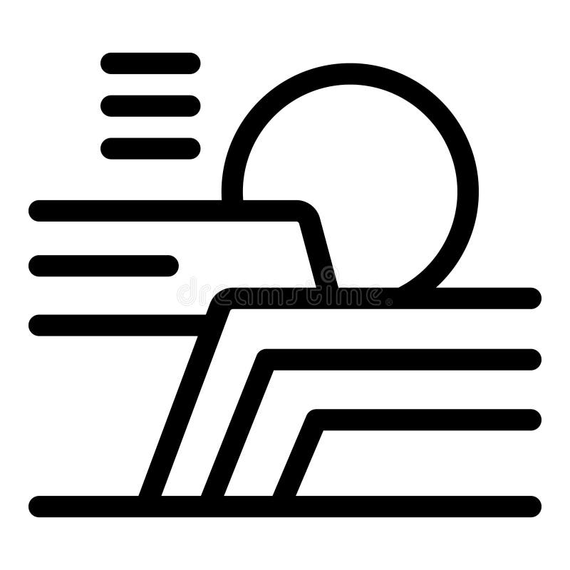 Abstract Geometric Shape Moving Forward through Abstract Landscape ...