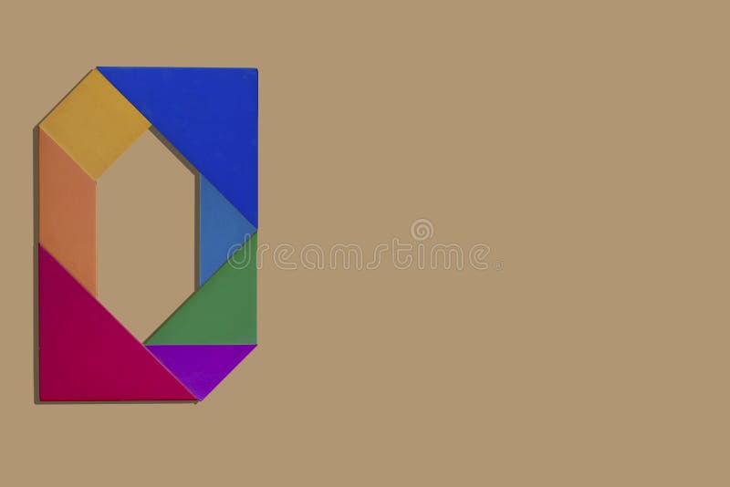 Abstract Geometric Shape - Number Zero Stock Photo - Image of colors ...