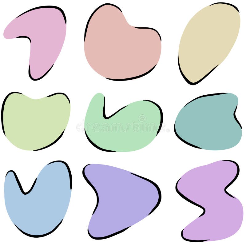 Abstract Geometric Shape. Organic Line Stock Illustration ...