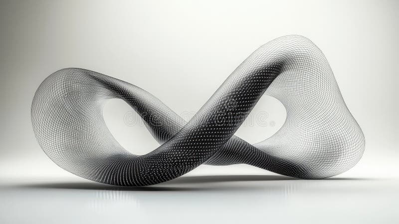 Abstract Geometric Shape Representing Infinity with a Sleek Design and ...