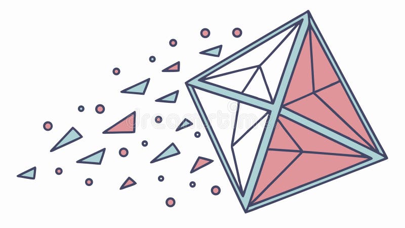 Abstract Geometric Shape Shattering. Dynamic Transformation Vector, Vector Design Generative AI ...