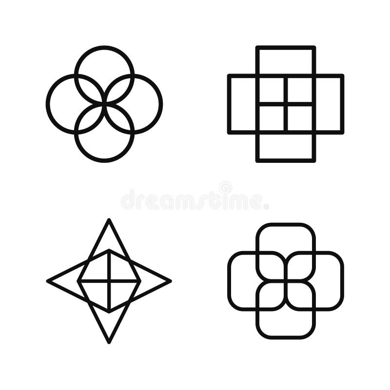 Abstract Geometric Shape Symbol. Shapes from Geometric Objects that are ...