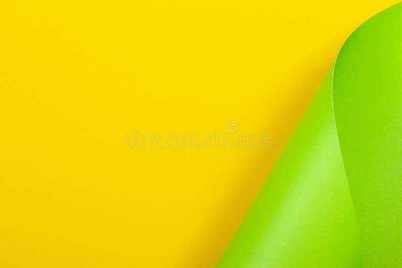 Abstract Geometric Shape Yellow and Green Color Paper Background. Stock ...