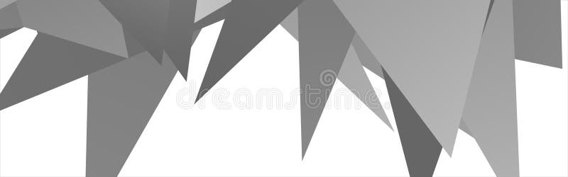 Abstract Geometric Shapes with Angled Gray Triangles on White ...