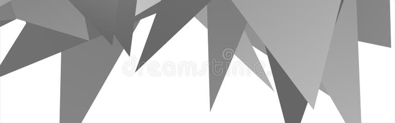 Abstract Geometric Shapes with Angled Gray Triangles on White ...