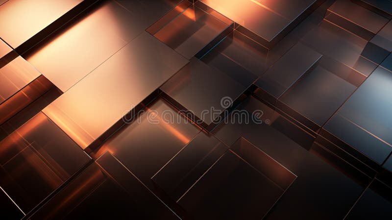 Abstract Geometric Shapes Background with Warm Copper Tones Stock Photo ...