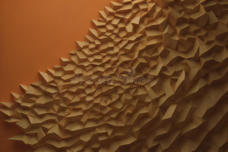Abstract Geometric Shapes in Beige and Brown Colors. Ai Generated Stock ...