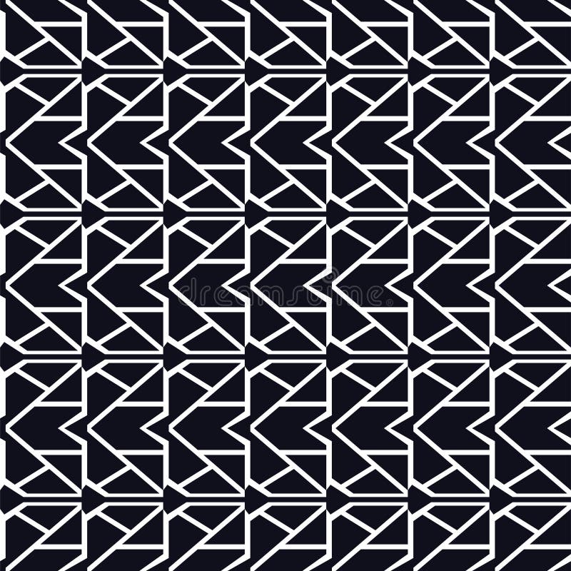 Abstract Geometric Shapes Black Bold Background Seamless Pattern Vector ...
