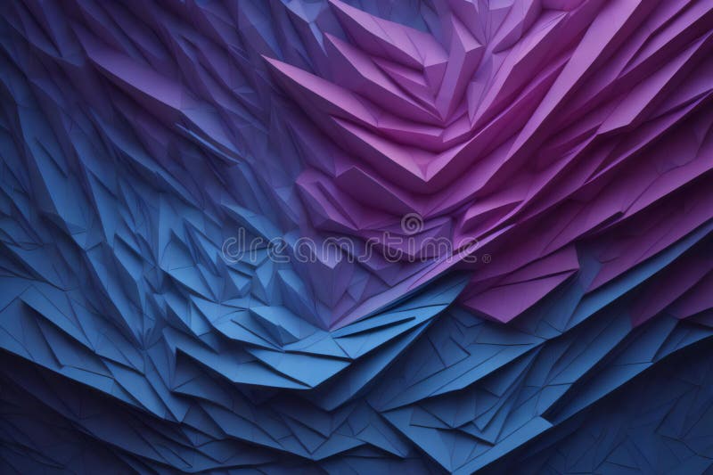 Abstract Geometric Shapes in Blue and Violet Colors. Ai Generated Stock ...