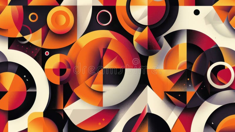 Abstract Geometric Shapes and Bold Colors Background Design Stock Photo ...