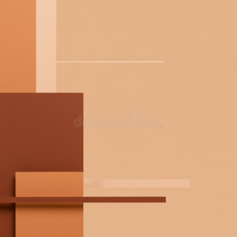 Abstract Geometric Shapes in Brown and Beige Stock Illustration ...