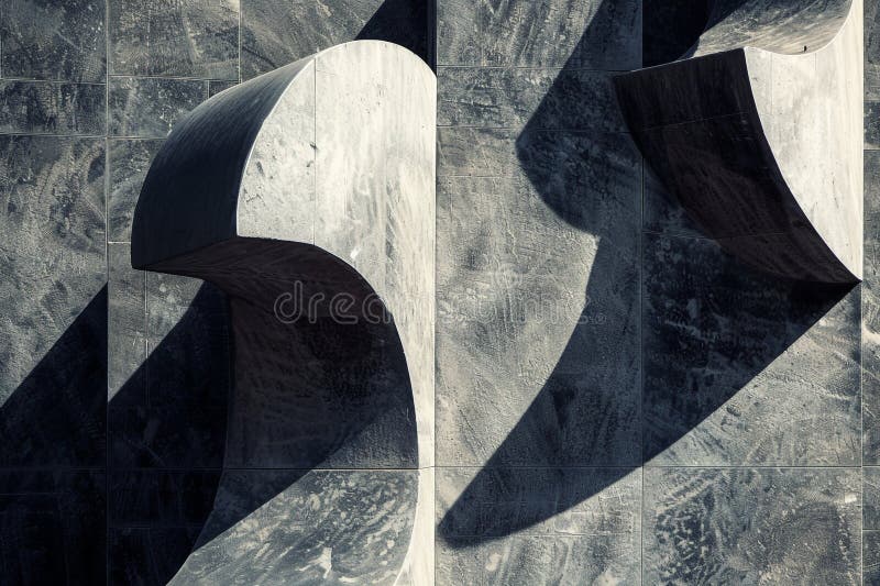 Abstract Geometric Shapes Casting Bold Shadows Under a Midday Sun ...