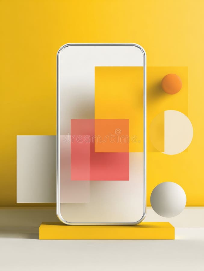 Mobile App Crash Screen Featuring Geometric Distortion with a Clean ...