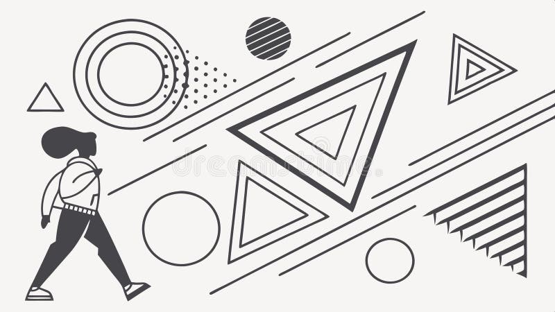 Abstract Geometric Shapes Connection, Networking Vector, Modern ...