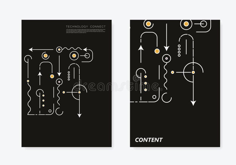 Abstract Geometric Shapes on Cover Brochures. Vector Pattern Texture ...