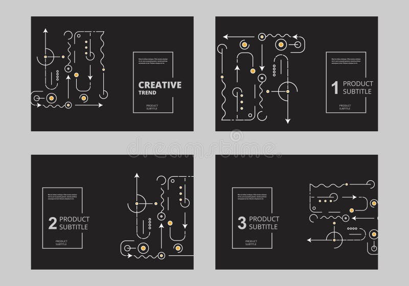 Abstract Geometric Shapes on Cover Brochures. Vector Pattern Texture ...