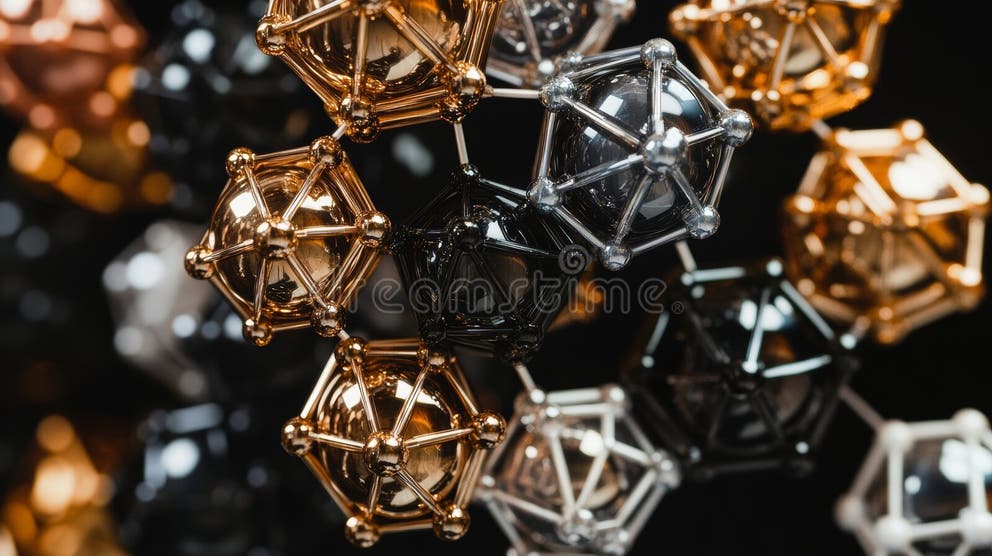 Abstract Geometric Shapes Created with Spheres Unique Array Ball Design ...