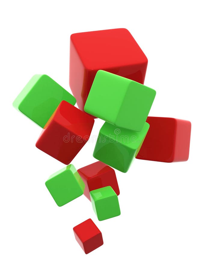 Abstract Geometric Shapes from Cubes Stock Illustration - Illustration ...