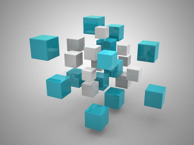 Abstract Geometric Shapes from Cubes - 3d Render Stock Illustration ... Abstract Geometric Shapes from Cubes - 3d Render Stock Illustration ...