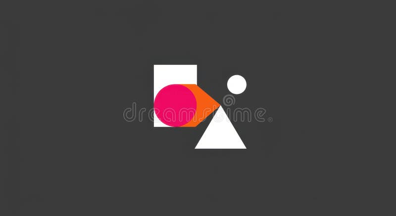 Abstract Geometric Shapes on Dark Background: Modern Minimalist Design ...