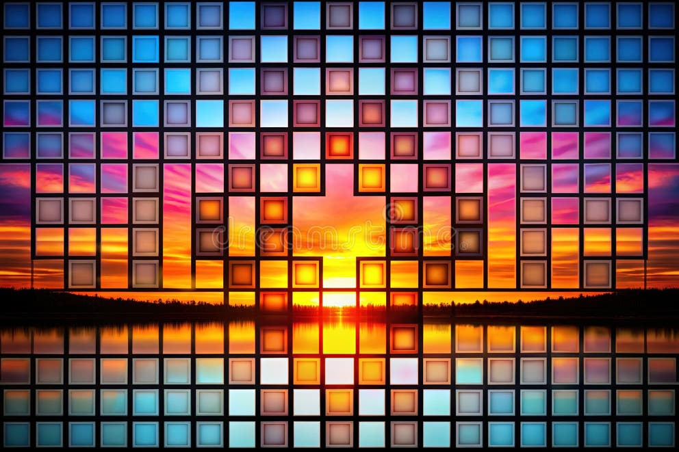 Abstract Geometric Shapes a Dark Silhouette Array with Perlin Noise ...