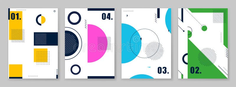 Abstract Geometric Shapes Diary Cover Background for Multipurpose Use ...