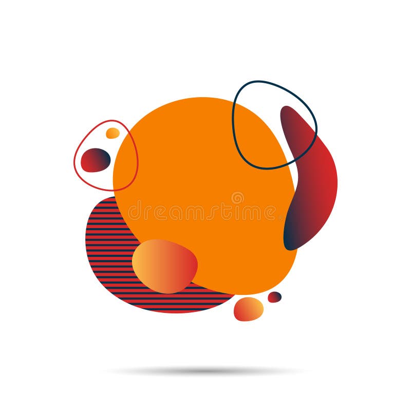 Abstract Geometric Shapes. Dynamical Colored Forms and Line with ...