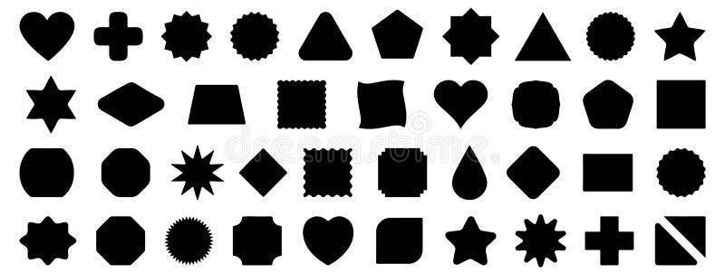 Abstract Geometric Shapes Element for Design. Different Geometric Forms ...