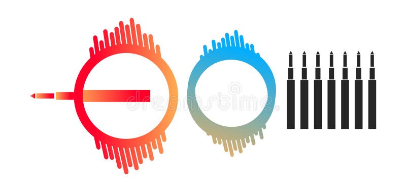 Abstract Geometric Shapes Elements with Diagonal Lines Stock ...