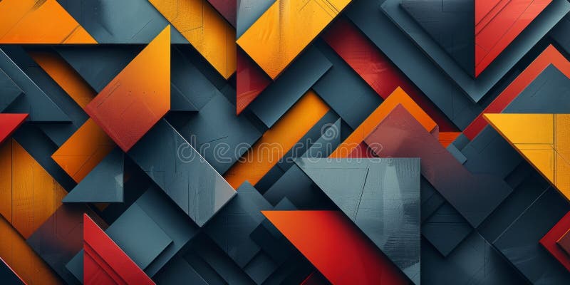Abstract Geometric Shapes in Empty Space. Futuristic Background Design ...
