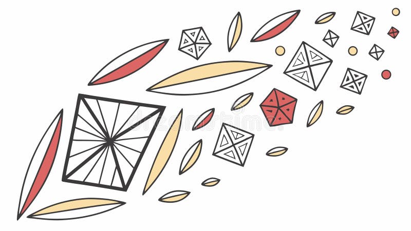 Abstract Geometric Shapes Falling or Scattered Illustration, Vector ...