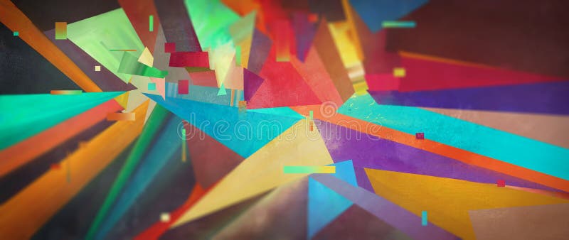 Abstract geometric shapes stock illustration. Illustration of fractal ...