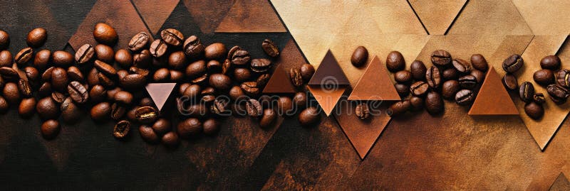 Dynamic Composition of Abstract Geometric Shapes Integrated with Coffee ...