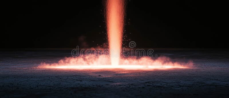 Abstract Geometric Shapes with Fire Sparks and Central Empty Space on a ...