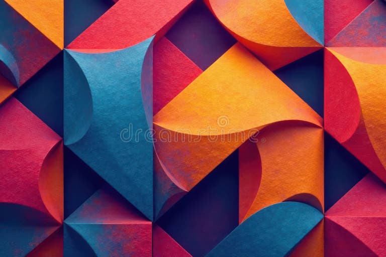 Abstract Geometric Shapes Form a Continuous, Modern Interior Design ...