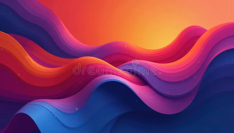 Abstract Geometric Shapes Forming a Continuous Design , Bold, Design ...