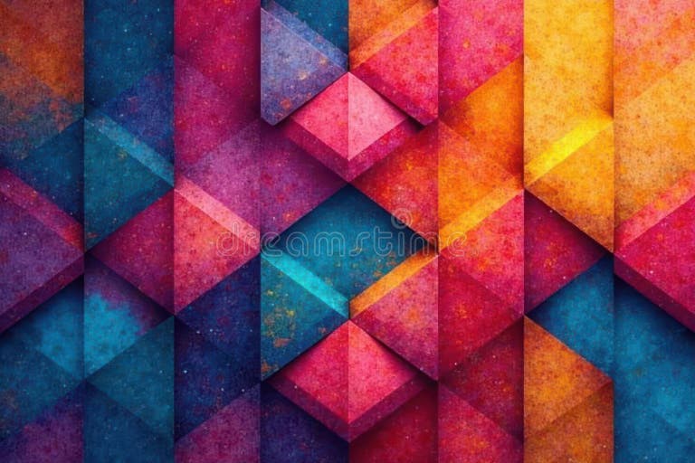 Abstract Geometric Shapes Forming a Continuous Interior Design Pattern ...