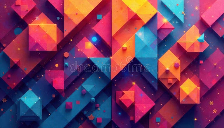Abstract Geometric Shapes Forming a Continuous Pattern , Fabric ...