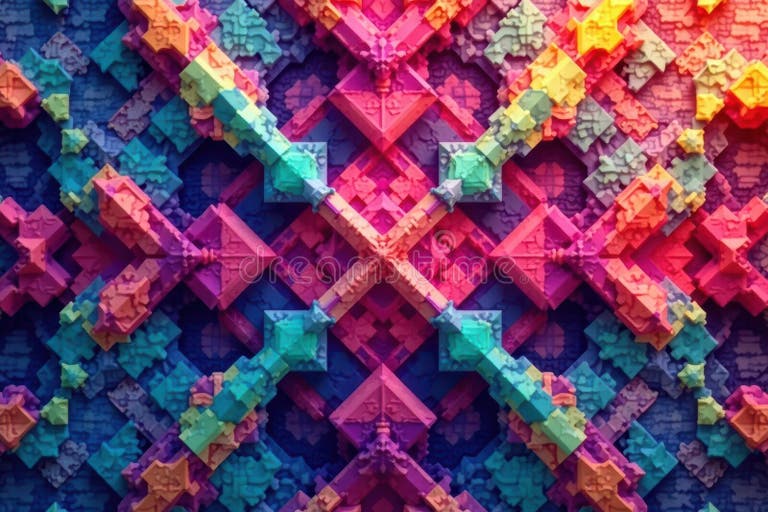 Abstract Geometric Shapes Forming a Repeating Design , Visual, Trend ...