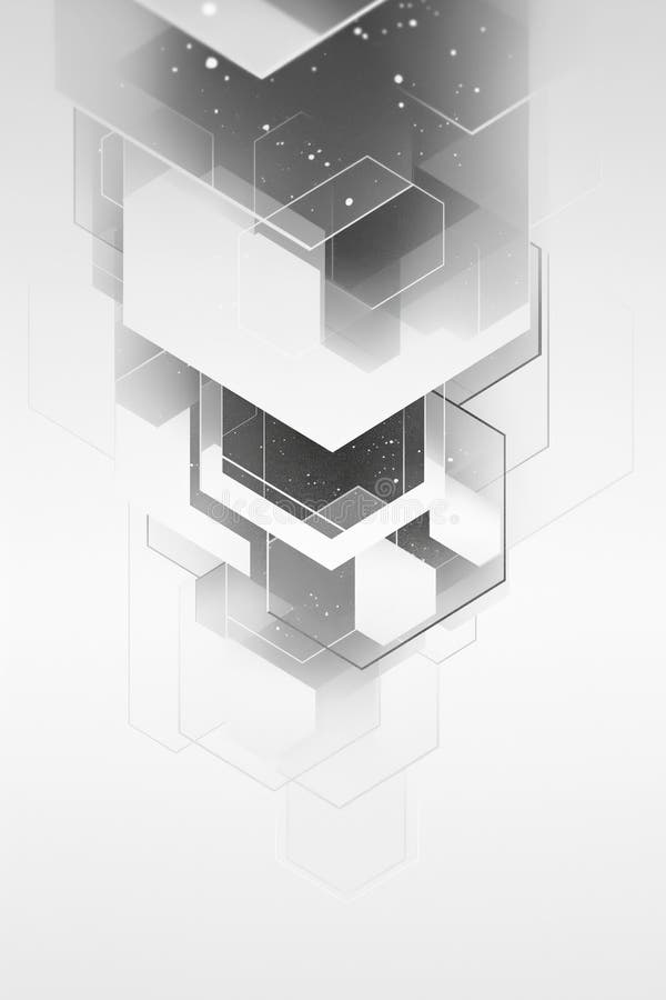 Abstract Geometric Shapes in a Gradient Design Showcasing Depth and ...