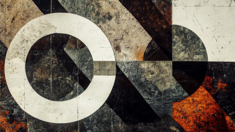 Abstract Geometric Shapes Grunge Texture Background Stock Illustration ...