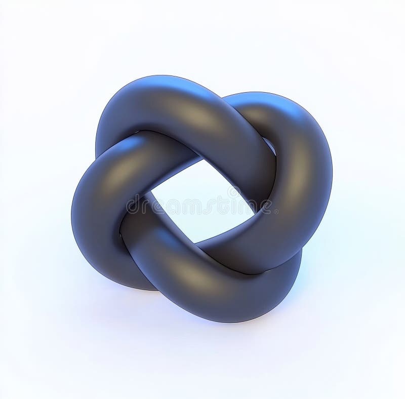 Abstract Geometric Shapes Illustration. Black Glossy Objects Isolated ...