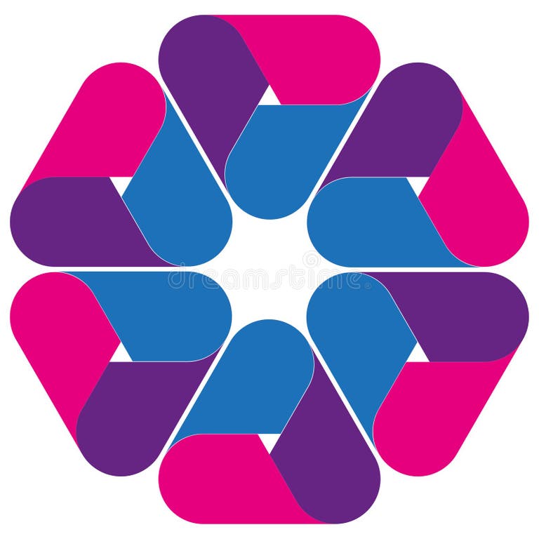 Abstract Geometric Shapes. Interlocking Modern Design. Dynamic ...