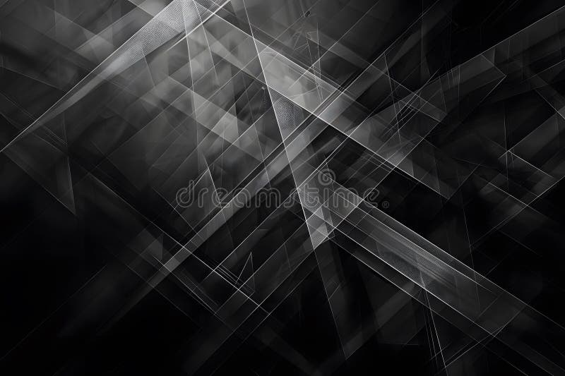 Abstract Geometric Shapes Intersect and Overlay, Creating a Complex and ...