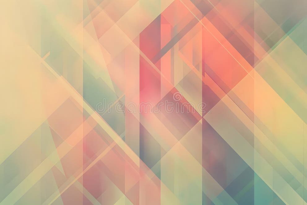 Abstract Geometric Shapes Intersect and Overlay, Creating a Dynamic ...