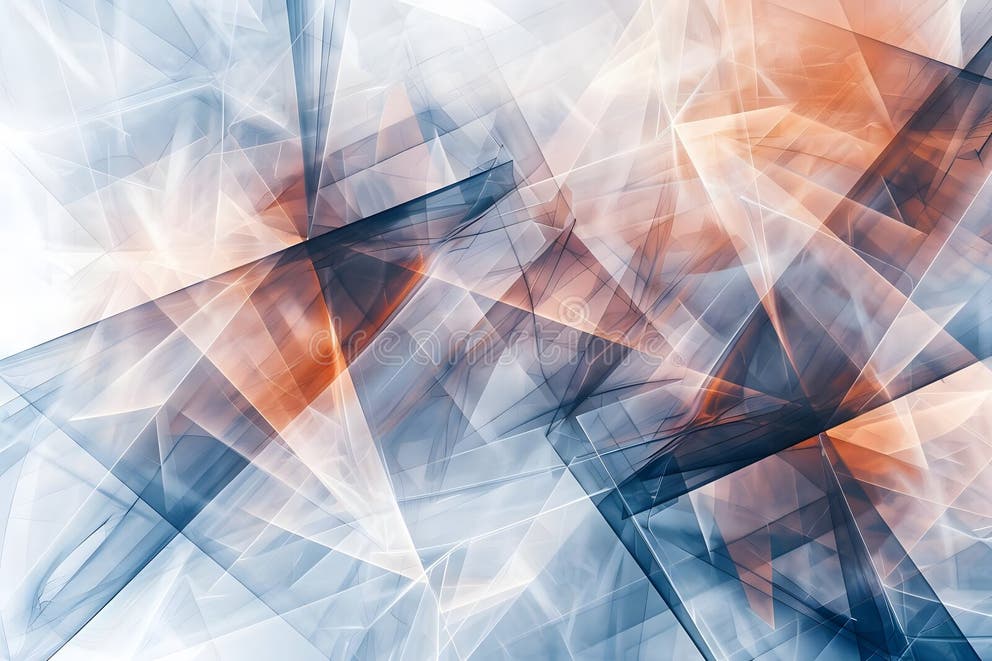 Abstract Geometric Shapes Intersect and Overlay, Creating a Dynamic ...