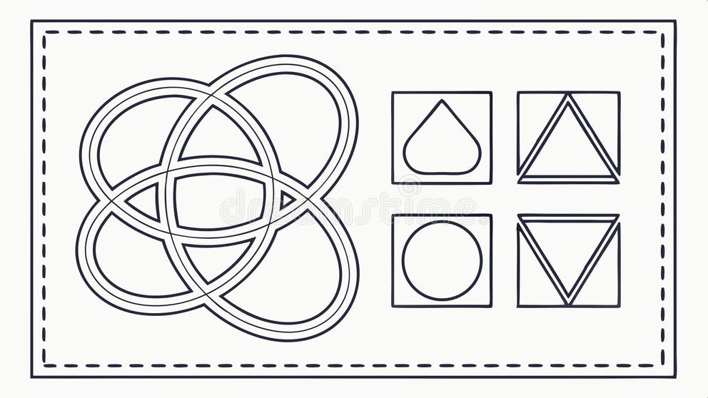 Abstract Geometric Shapes and Knot Pattern Vector Design Generative AI ...